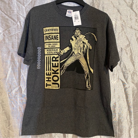 DC Comics | Shirts | Joker Tee Shirt Sz L Nwt Arkham Asylum Batmans Nemesis | Poshmark